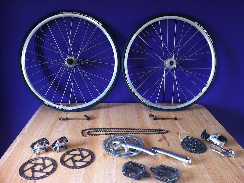 Mavic A719 32H on Deore 6H Disc Hubs, Price Incl. New Tires For Sale