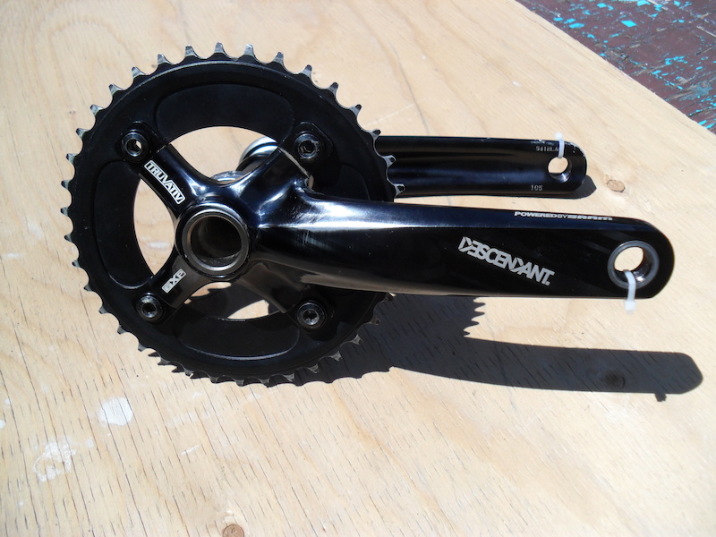 Descendant crank & 36 or 38T ring, 165mm, 83mm bb For Sale