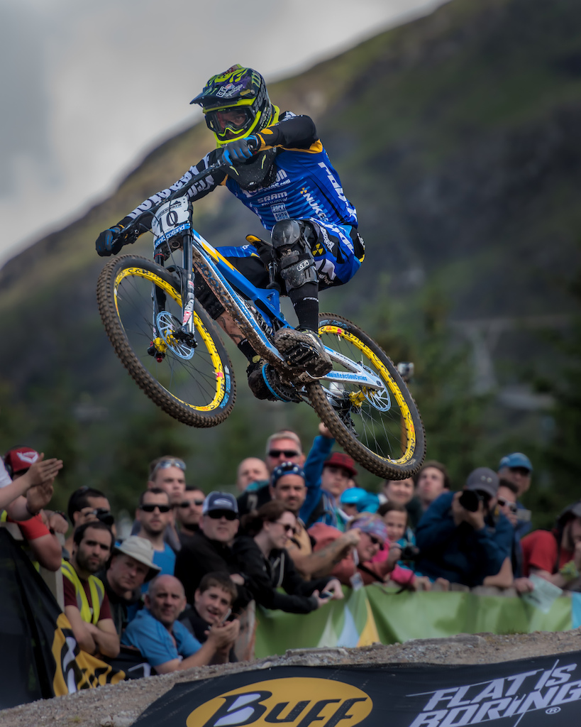 Sam Hill at UCI World Cup DH in Fort William, Scotland - photo by ...
