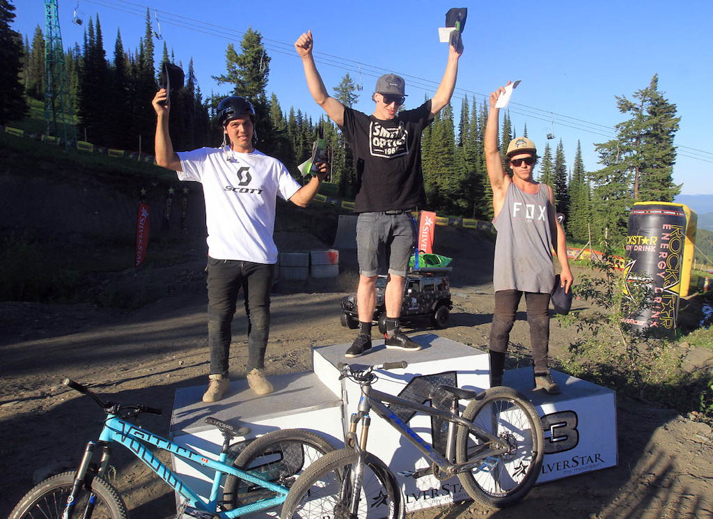 Tom Van Steenberen, Corbin Selfe and Matt Denis at Pro category podium ...