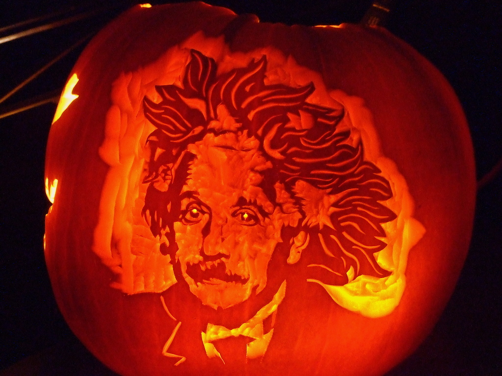 Einstein at Pumpkin Patch in Camrose, Alberta, Canada - photo by ...
