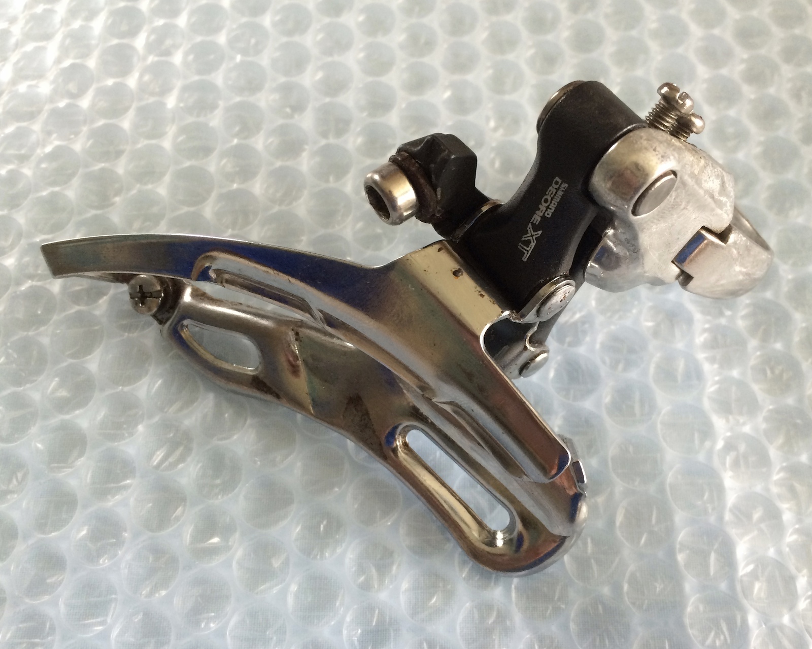 XT front mech, fork canti hanger, Shimano lever covers . . . | Retrobike