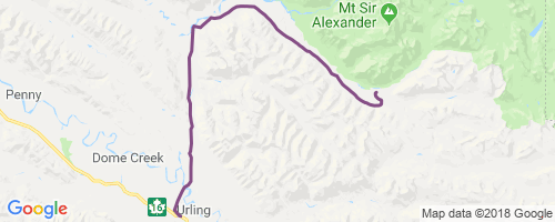 Walker Creek FSR Mountain Biking Trail - McBride, BC