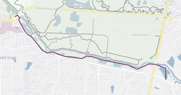 Wolf River Greenway Mountain Biking Trail - Memphis