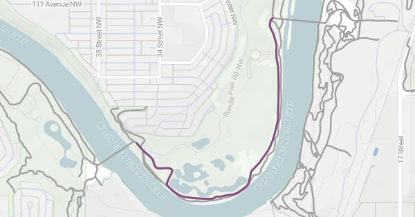 Rundle Park Pavement Mountain Biking Trail - Northwest Edmonton