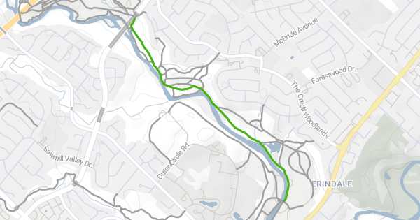 Culham Trail Erindale to Burnhamthorpe Bridge Mountain Biking Trail ...