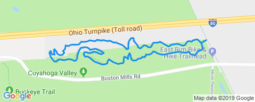 East Rim Trail Mountain Biking Trail - Peninsula, Ohio