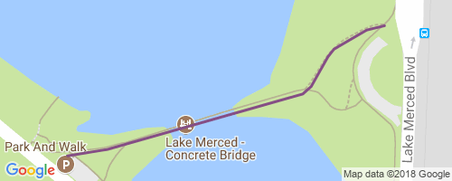 Lake Merced Bridge Mountain Biking Trail - San Francisco