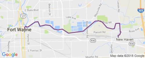 Maumee Greenway Mountain Biking Trail - Fort Wayne, IN