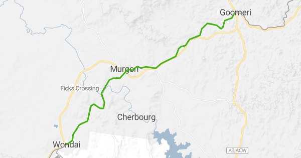 Wondai to Goomeri South Burnett Rail Trail Mountain Biking Trail