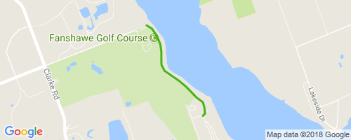 Golf course track Mountain Biking Trail - London, Ontario