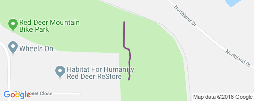 Access Trail - UP ROUTE Mountain Biking Trail - Red Deer