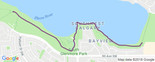 Regional Pathway - Weaselhead to Glenmore Landing Mountain Biking Trail ...