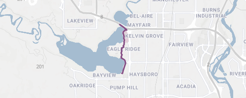 Glenmore Pathway (Glenmore Landing to Rockyview) Mountain Biking Trail ...