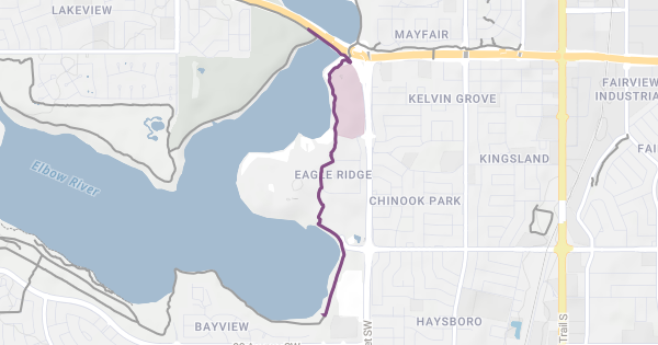 Glenmore Pathway (Glenmore Landing to Rockyview) Mountain Biking Trail ...