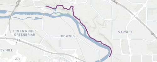 Bowmont Park Pathway Multi Trail - Calgary, Alberta