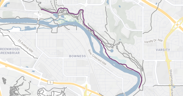 Bowmont Park Pathway Multi Trail - Calgary, Alberta