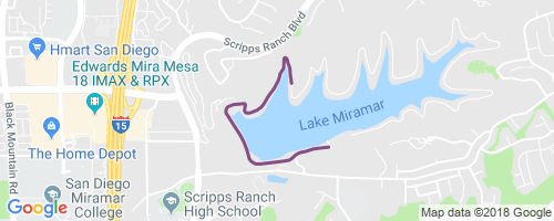 Lake Miramar Loop Mountain Biking Trail - Poway, CA