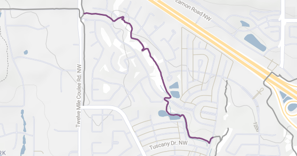 Tuscany Ravine pathway Multi Trail - Calgary, Alberta