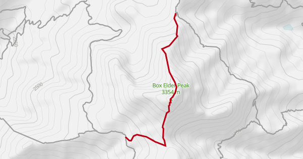 Box Elder Peak Summit Route Hiking Trail - Alpine, UT