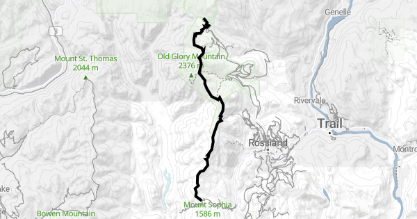 Seven Summits Mountain Biking Trail - Rossland, BC