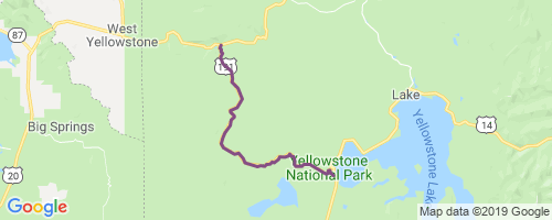 Grand Loop Road (West Entrance Rd to Old Thumb) Multi Trail - Island Park