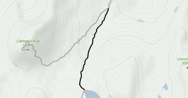 Budd Lake Trail Hiking Trail - Yosemite, California