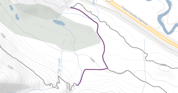 Middle Sister Access Mountain Biking Trail - Canmore, AB