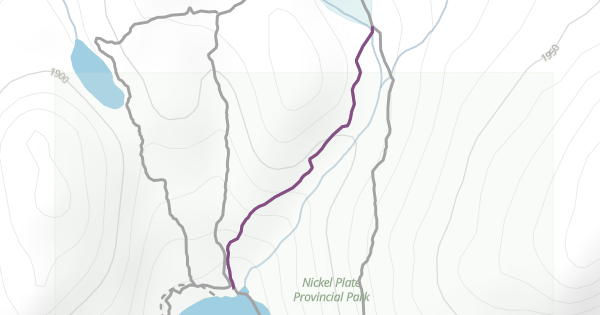 Nickel Plate Lake Access Road to Lower Vista Snowshoeing Trail - Penticton