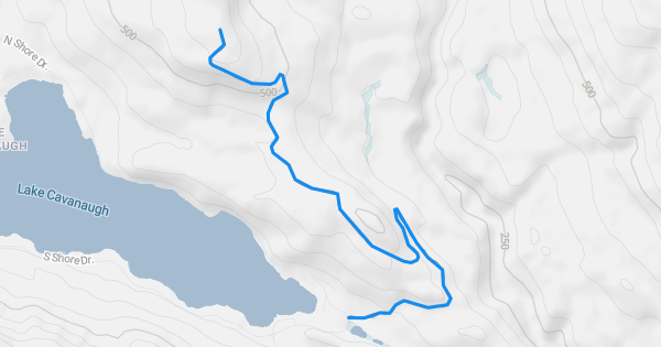 Lake Cavanaugh view ride Mountain Biking Trail - Arlington, WA