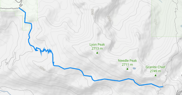 Tevis Cup Trail (Granite Chief to Lyon Ridge) Multi Trail - Tahoe City