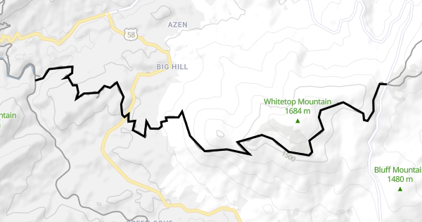 Appalachian Trail - Whitetop Mountain Hiking Trail - - Virginia