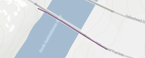 Yellowhead Bridge Sidewalk Mountain Biking Trail - Edmonton