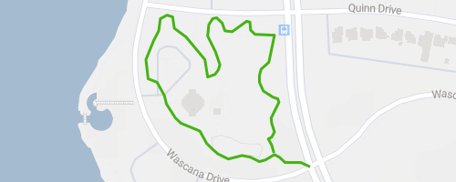 Wascana Place Loop Mountain Biking Trail - Regina, SK