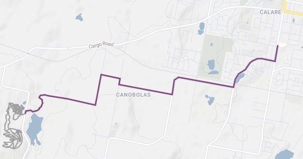 Orange to Lake Canobolas MTB trails bike route Mountain Biking Trail