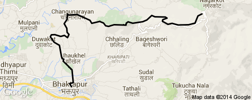 Nagarkot to Bhaktapur Mountain Biking Trail