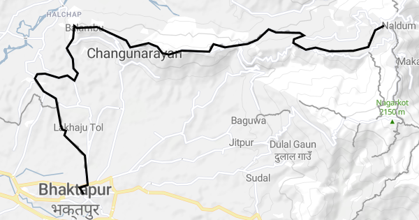 Nagarkot to Bhaktapur Mountain Biking Trail