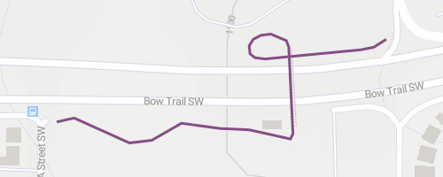 Loop Over Bow Trail Mountain Biking Trail - Calgary