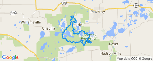Potawatomi Trail Mountain Bike Trail - Pinckney, Michigan