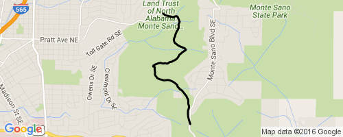 Bluff Line Trail Mountain Biking Trail - Huntsville