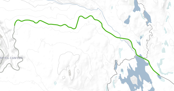Trans Canada Trail - KVR Trail (Myra Canyon East to McCullough) Multi Trail - Kelowna, BC