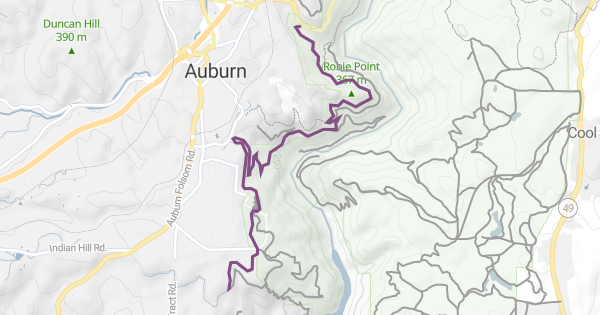 Robie Point Fuel Break Trail Mountain Biking Trail - Auburn