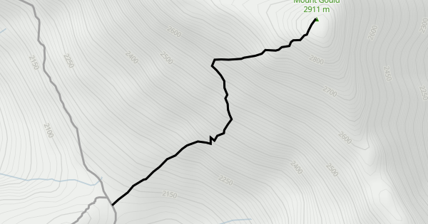 Mount Gould Climbing Route Hiking Trail - - Montana