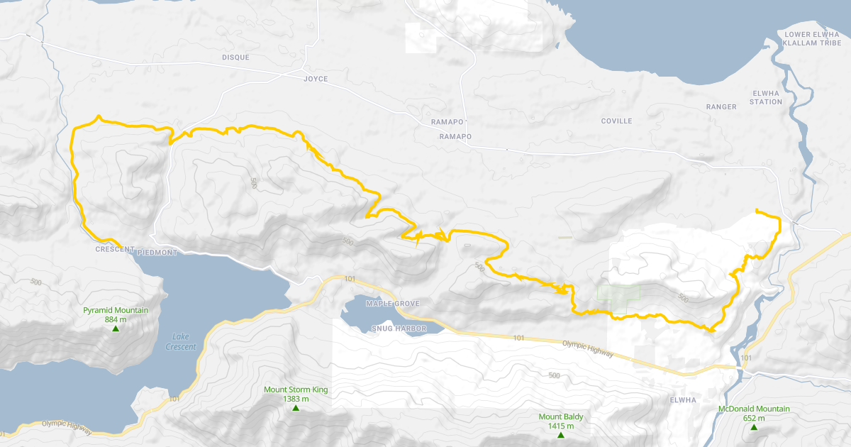 Rideplan: OLYMPIC DISCOVERY TRAIL | Trailforks