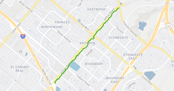 Jeffrey Open Space Trail Mountain Biking Trail - CA