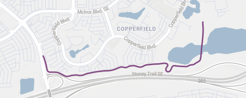 Regional Pathway - South Copperfield Mountain Biking Trail - Calgary, AB
