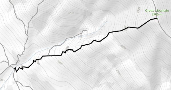 Grotto Mountain Direct Route Hiking Trail - Canmore, AB