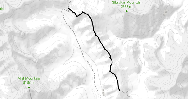 Mist Ridge Hike Hiking Trail - Kananaskis Village, AB