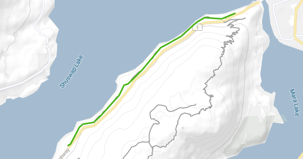Old Sicamous Highway Mountain Biking Trail - Sicamous, BC