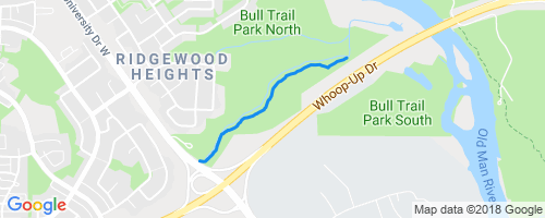 Deer Mountain Biking Trail - Lethbridge, Alberta